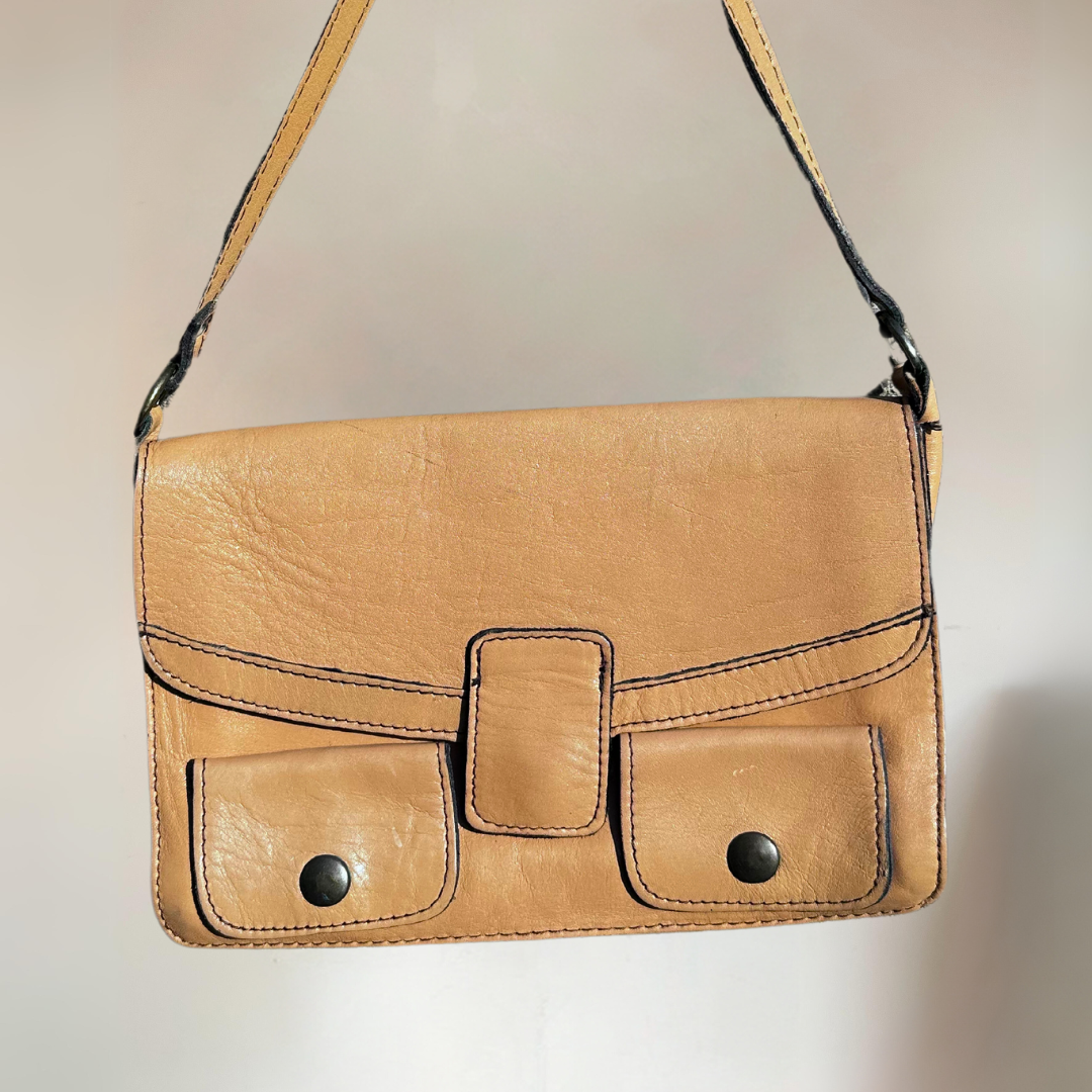 Tan Rectangle Vintage Bag – Vindee Vintage